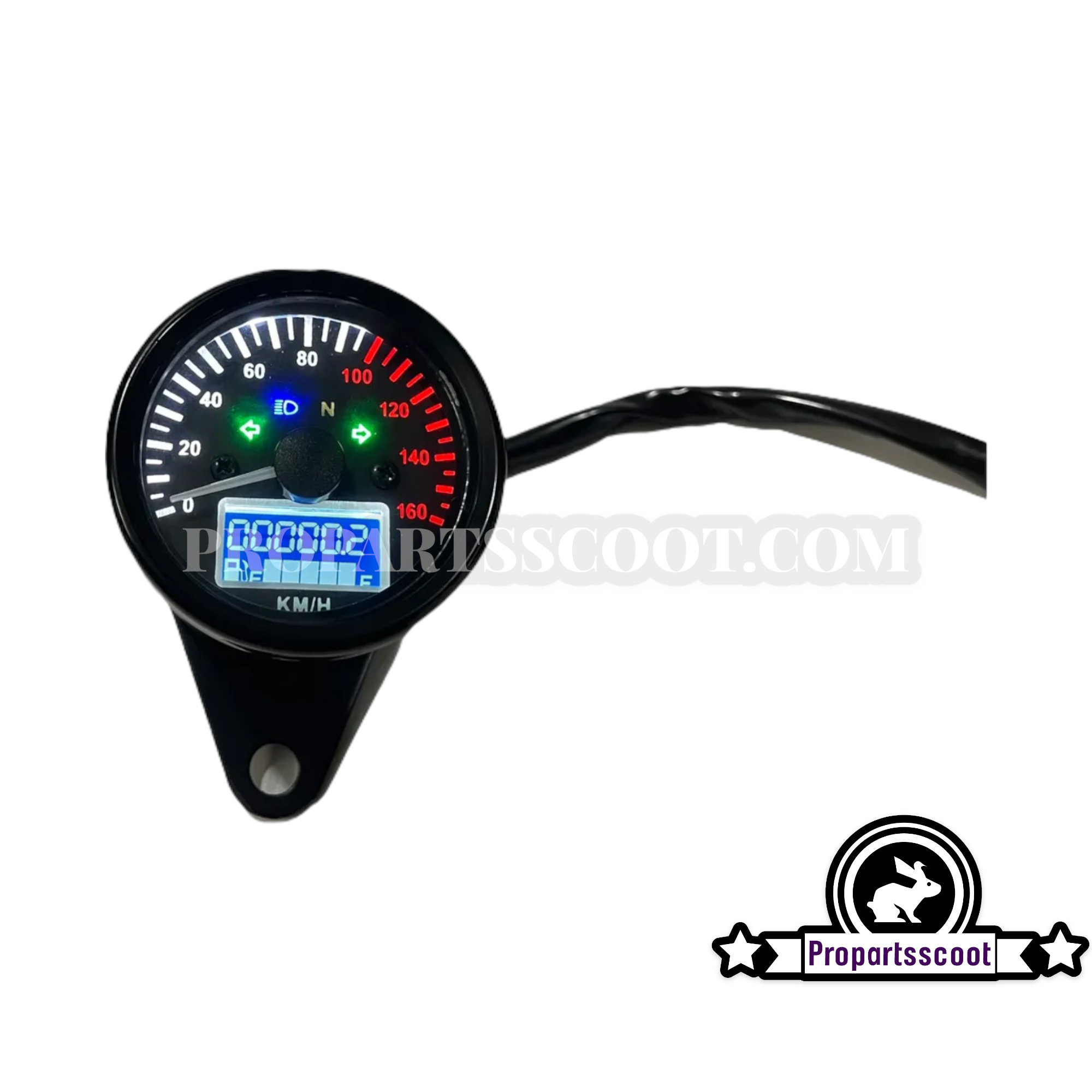 Speedometer Analog Universal Km/h) - Black