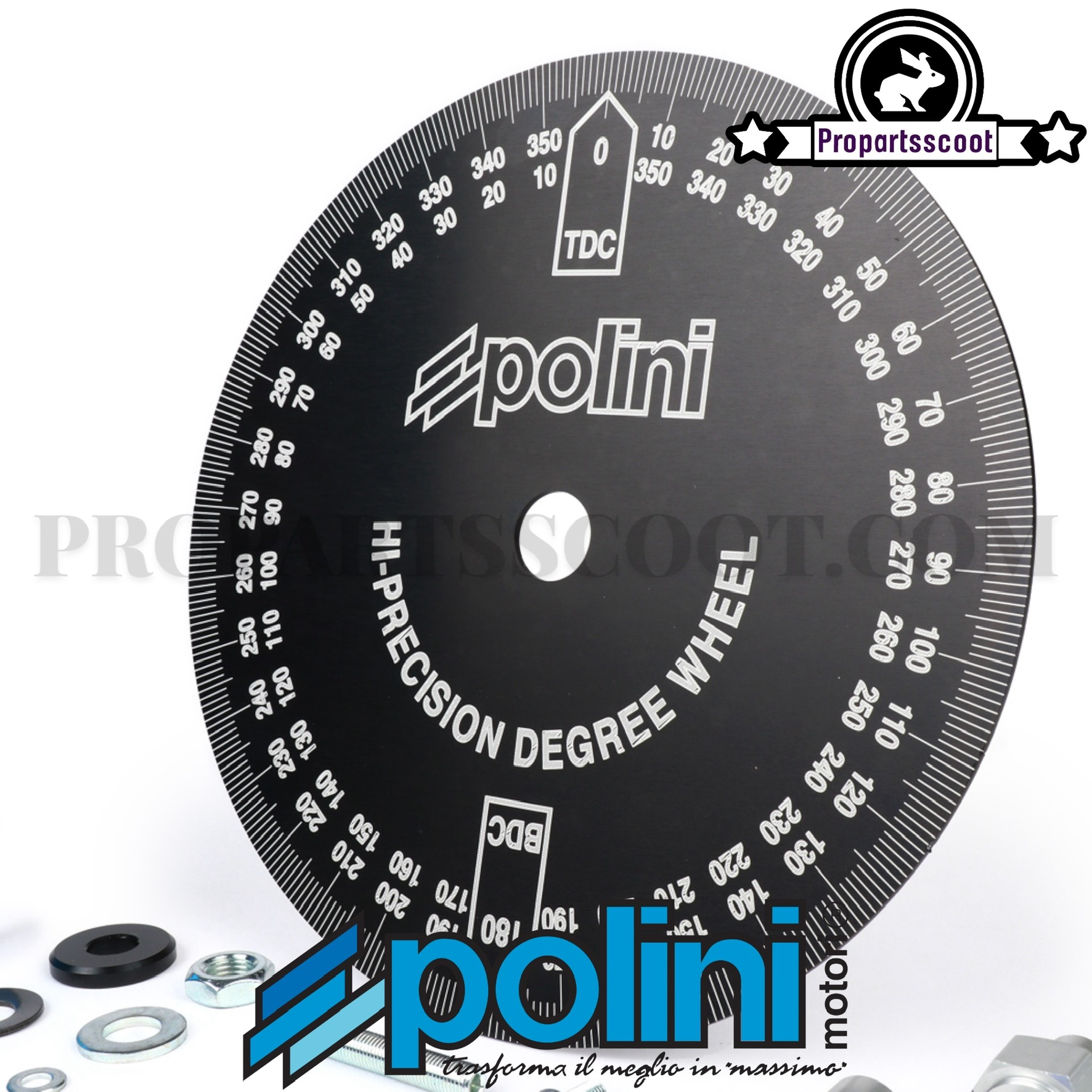 Degree Wheel Polini Aluminum 220mm with Adapters