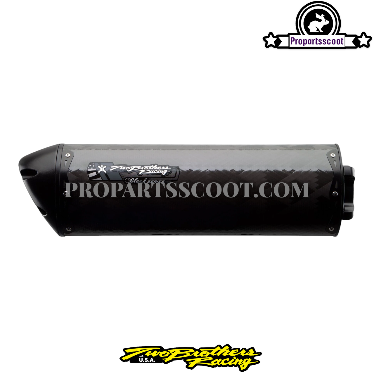 Exhaust Two Brothers Racing - Black Carbon (Yamaha Bws/Zuma X 50 & 50F (4T)