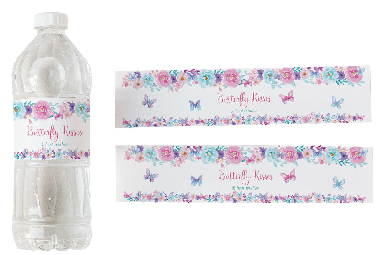 Water bottle labels Butterfly girl Baby shower decor It's a girl water-bottle-labels-butterfly-girl-baby-shower-decor-it-s-a-girl