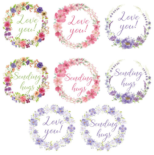 1.9 Inch Love You labels 20 stickers for sealing envelopes