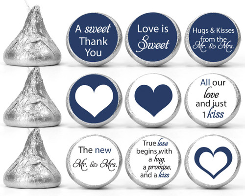 Mini candy chocolate stickers DIY wedding favors 15 colors