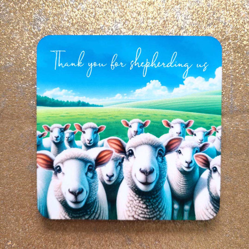 Cork coaster sheep JW elder school gift for brothers