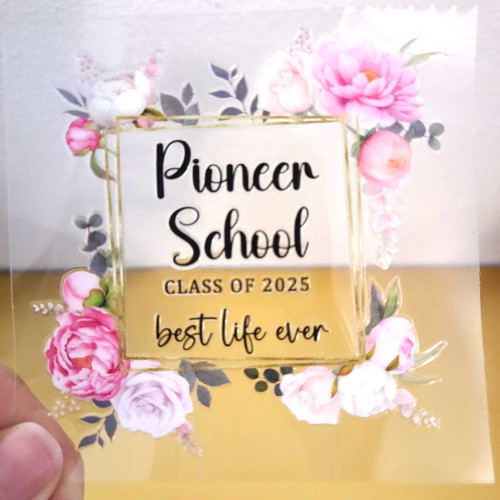 UV dft sticker permanent transfer pink JW pioneer school sister gift