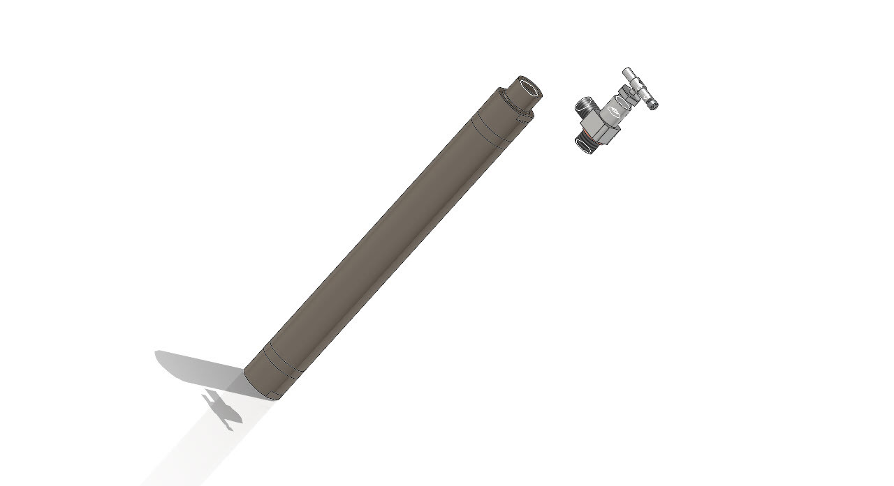 Cylinder with Valve - Monel