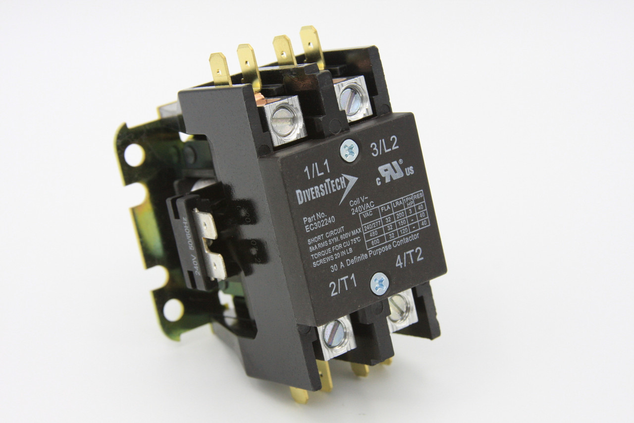 Contactor, Mag, 2Pole, 30A ,240V