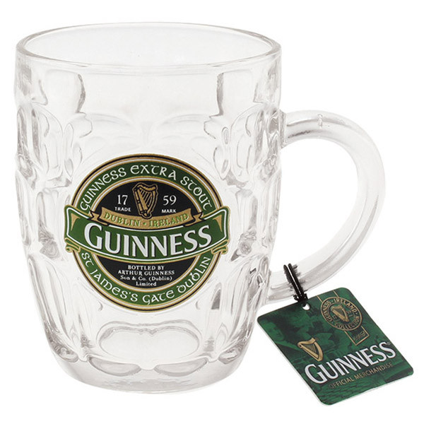 Guinness Green Collection Dimpled Glass Tankard | ExclusivelyIrish.com