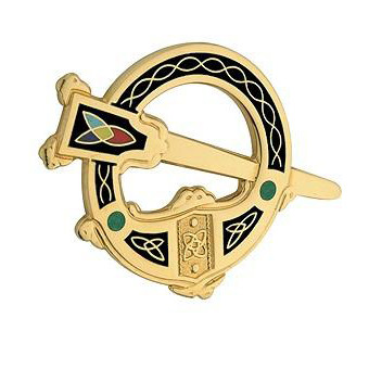 Gold Plated Black Tara Brooch | ExclusivelyIrish.com