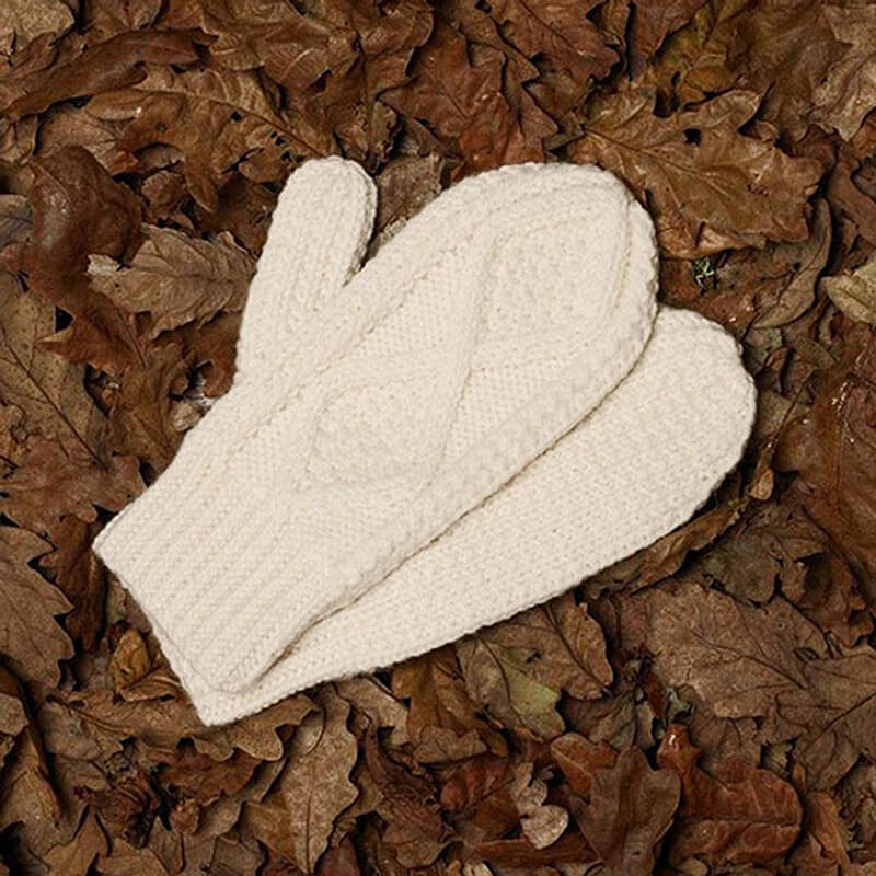 Wool Knit Adult Mittens | ExclusivelyIrish.com