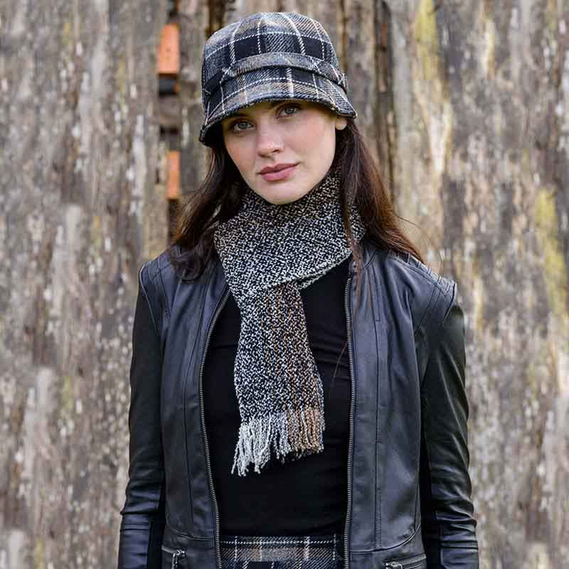 Mucros Weavers Grey 62" Cashmere & Merino Wool Scarf | ExclusivelyIrish.com