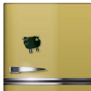 Metal Magnet With Black Sheep | Exclusively Irish