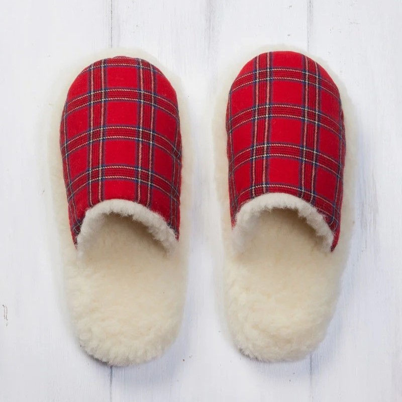 Royal Stewart Tartan Woolen Slippers | Made in Scotland