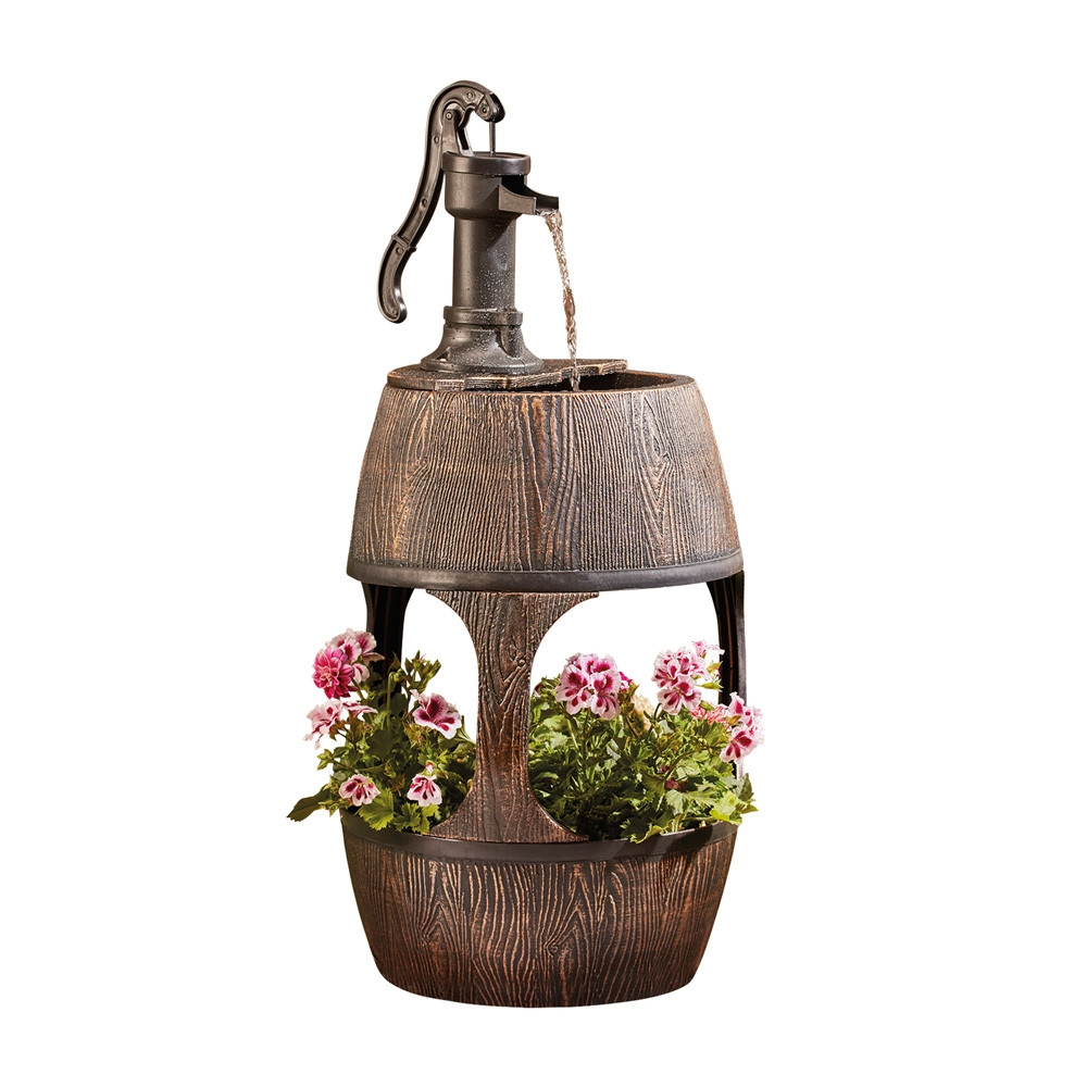 Barrel Water Feature & Planter - Mr Middleton Garden Shop