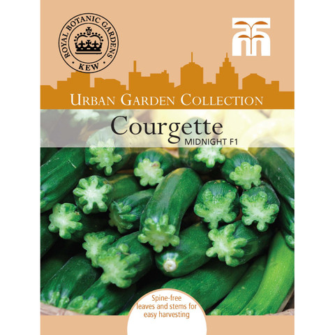 Courgette Midnight (spineless) (Kew) - Mr Middleton Garden Shop