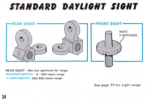 Colt Rear Sight Assembly - AR15 / M16 / M16A1 / 733 / C7 / C8 - Retro ...