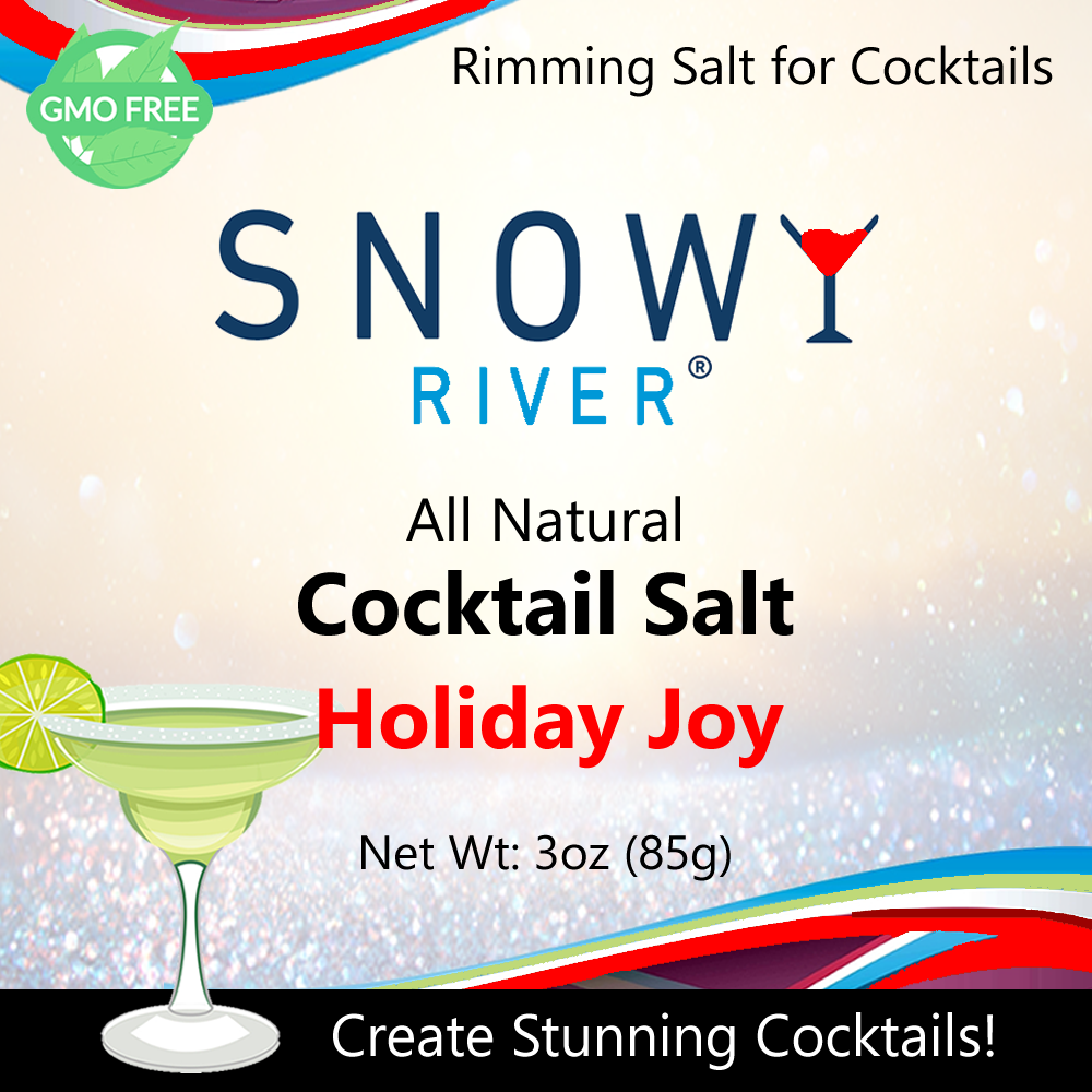 Snowy River Holiday Joy Cocktail Salt, natural cocktail salt, kosher ...