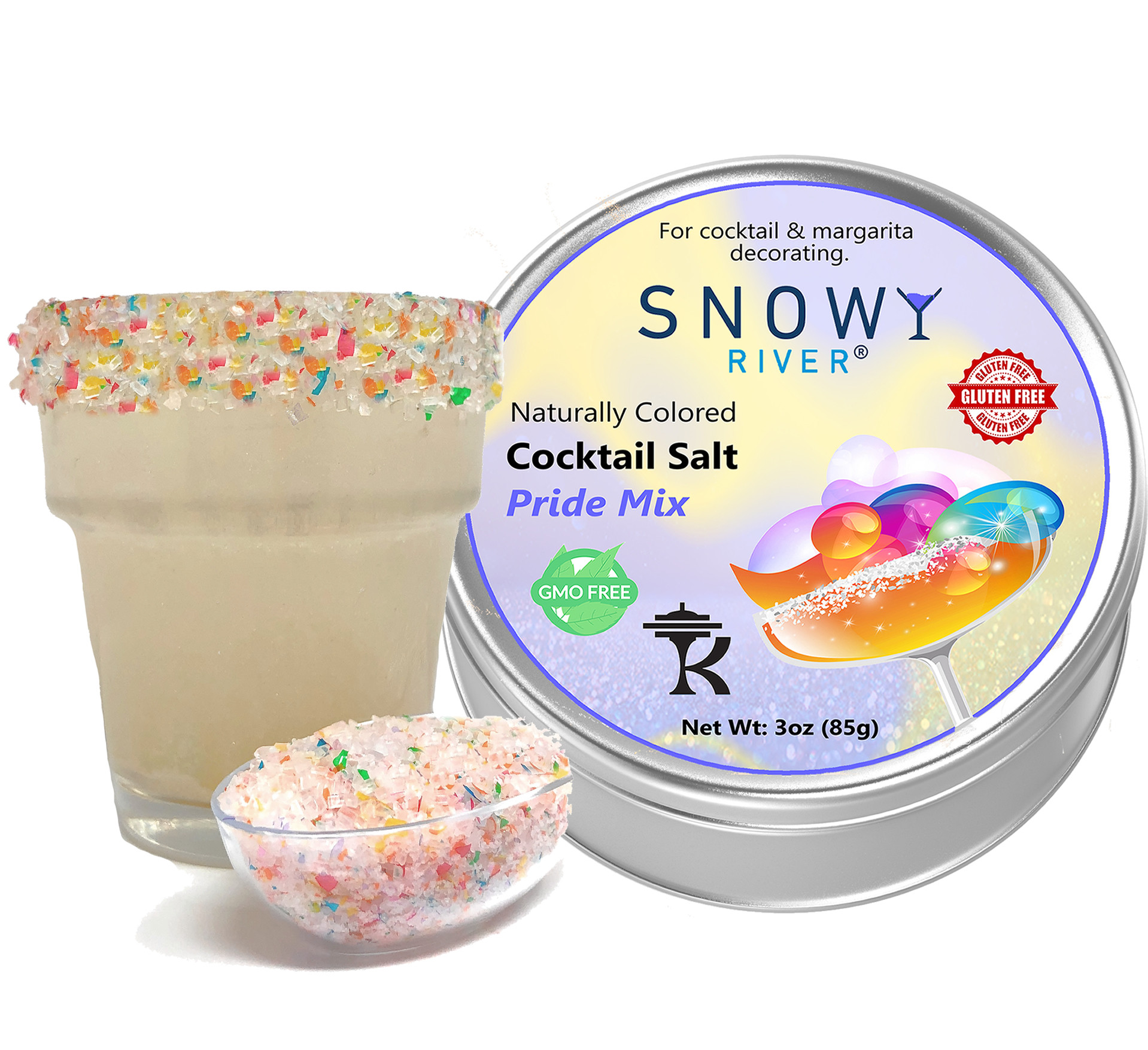 Snowy River Pink Cocktail Salt (3oz Gift Tin) Margarita Salt, cocktail ...