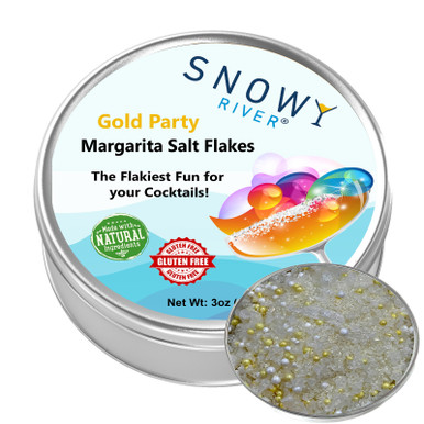 Gold Margarita Salt Flakes, Colored flake salts for home or ...