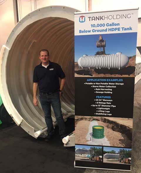 10,000 GALLON BELOW GROUND HDPE CISTERN TANK (45686)
