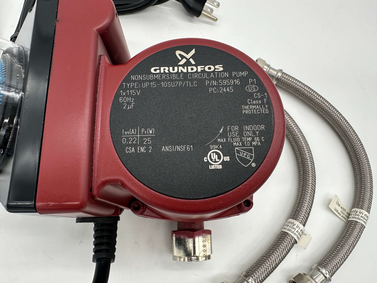 UP15-10SU7P/TLC Hot Water Circulator Pump Comfort System w/ Comfort Valve & Connectors ...