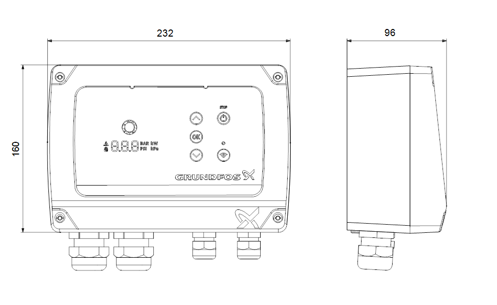 Grundfos CU 302 Controller & Transducer - Constant Pressure Kit