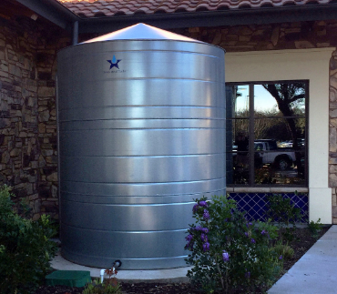 Large - Round Galvanized Steel Water Storage Tank