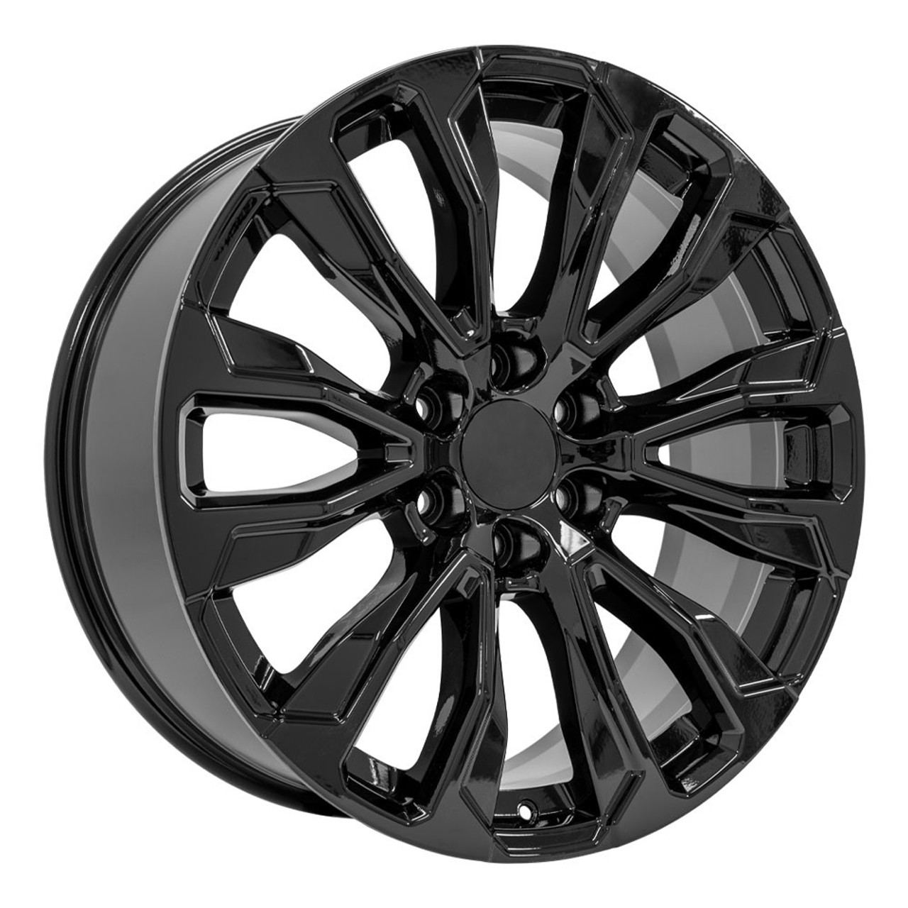 Gmc Style Gloss Black Yukon Denali Style 22 Inch Wheels