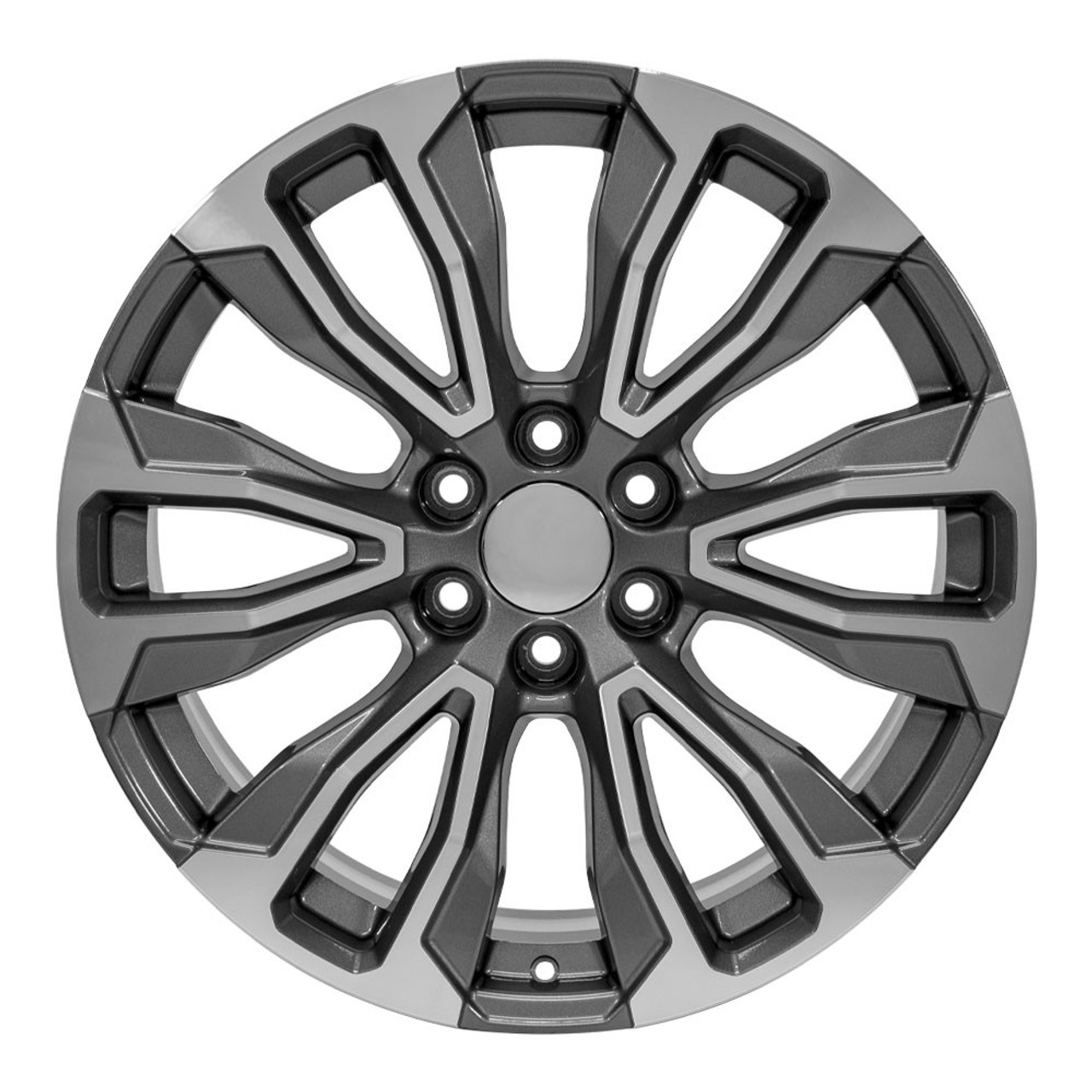 Gmc Style Gunmetal Machine Yukon Denali Style 22 Inch Wheels