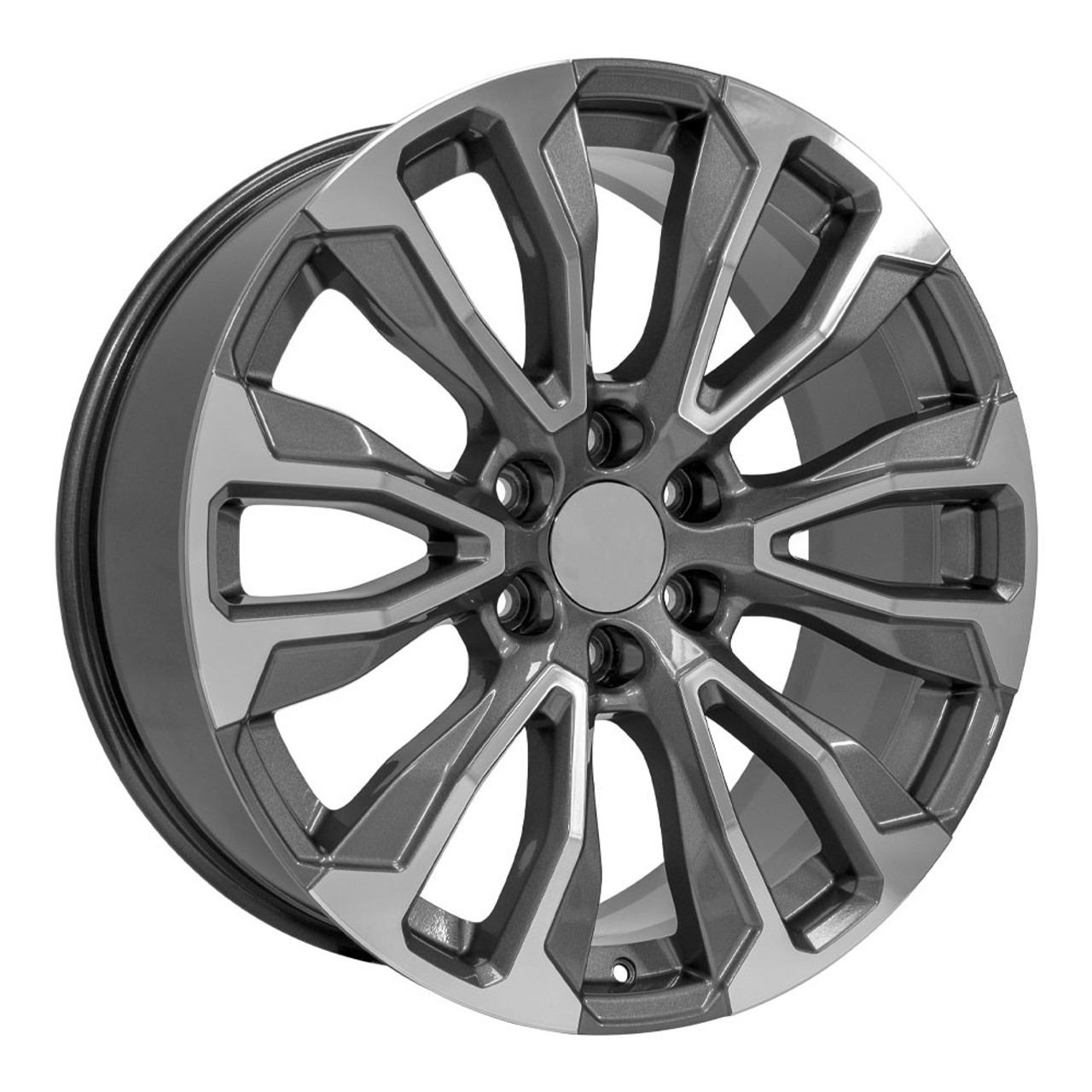 Gmc Style Gunmetal Machine Yukon Denali Style 22 Inch Wheels