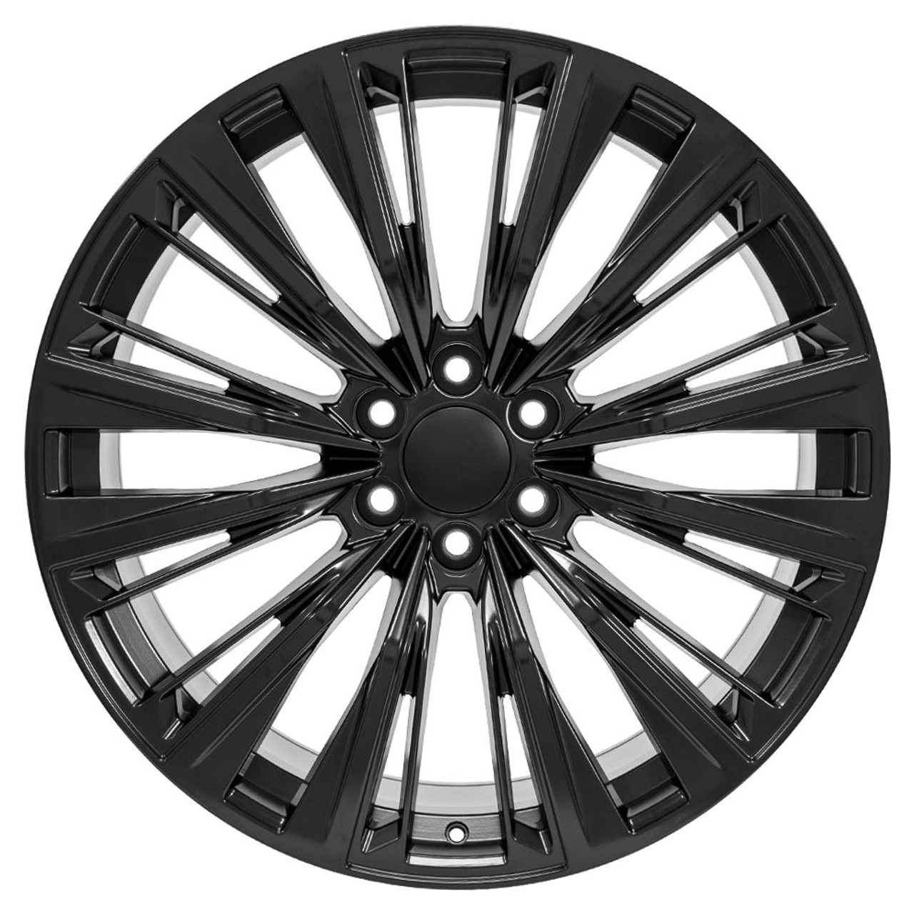 Gm Replica 24 Inch Satin Black Twelve Quarter Spoke Escalade Rims For