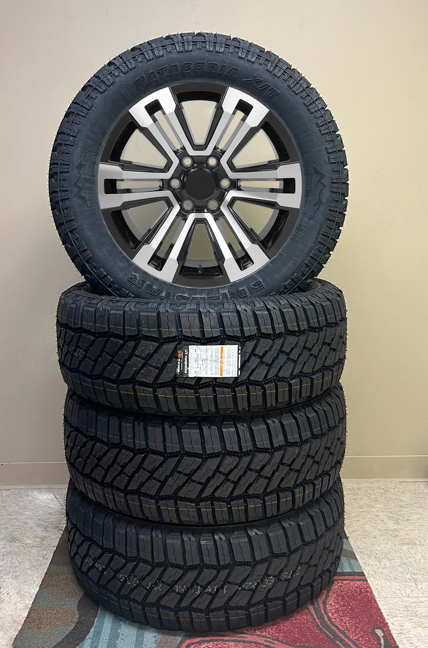 Gmc Denali Split Spoke 20 Black And Machine Wheels With Xt Tires