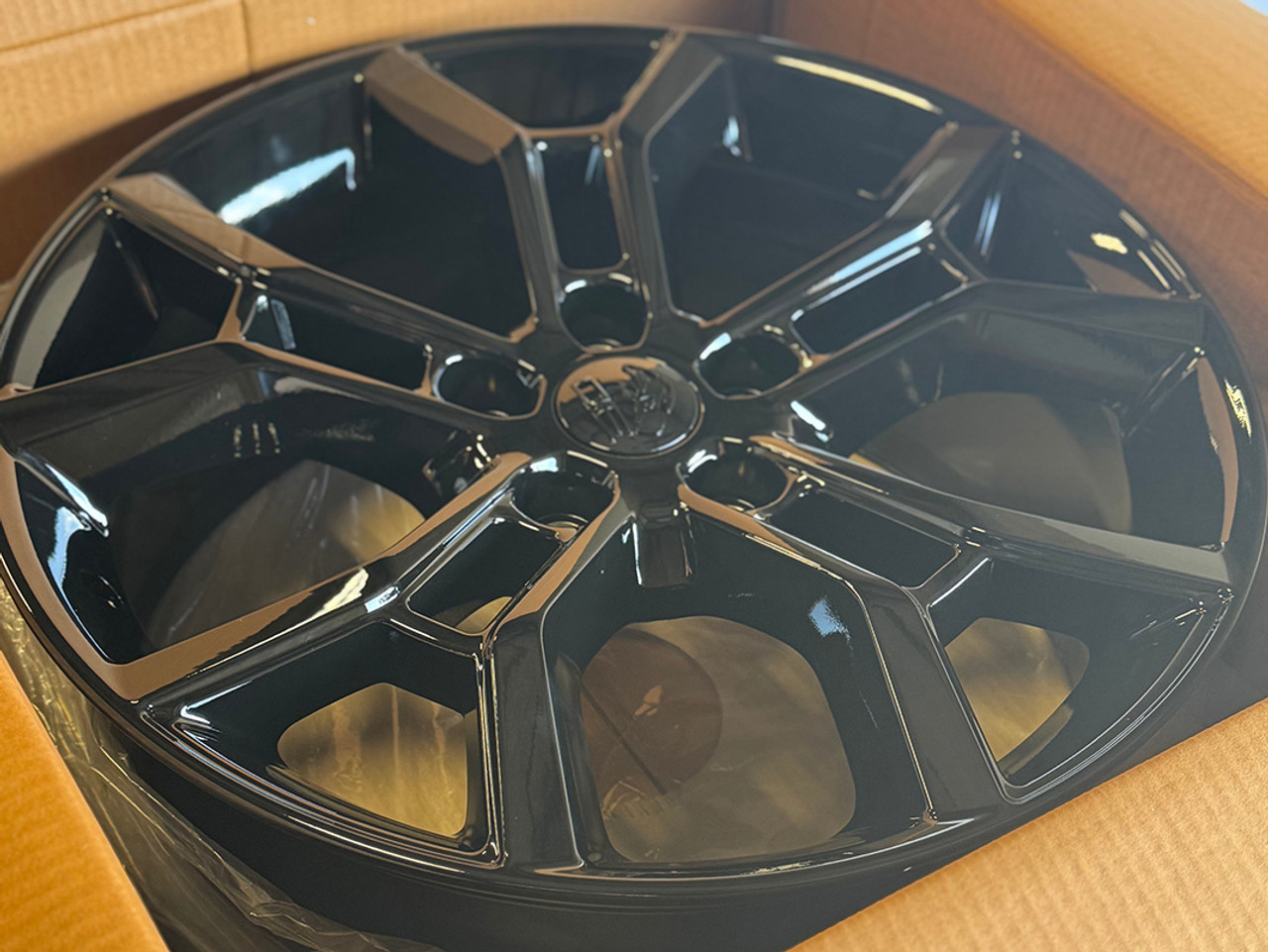 Jeep 20 Gloss Black Five Y Spoke Replica Wheels With Blackhawk Rt Tires