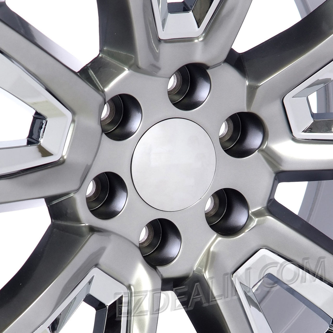 Gmc 20 Inch Hyper Silver With V Style Chrome Insert Wheels For Denali