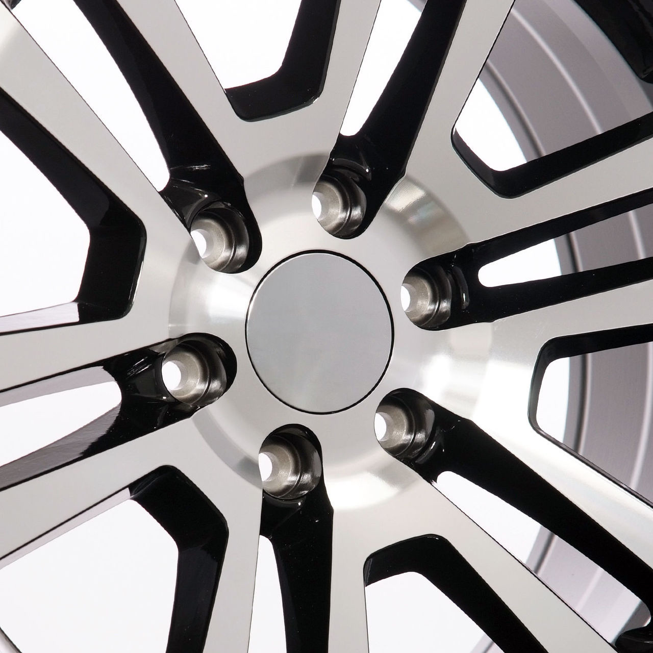 Gmc Black And Machined Split Spoke 20 Inch Wheels