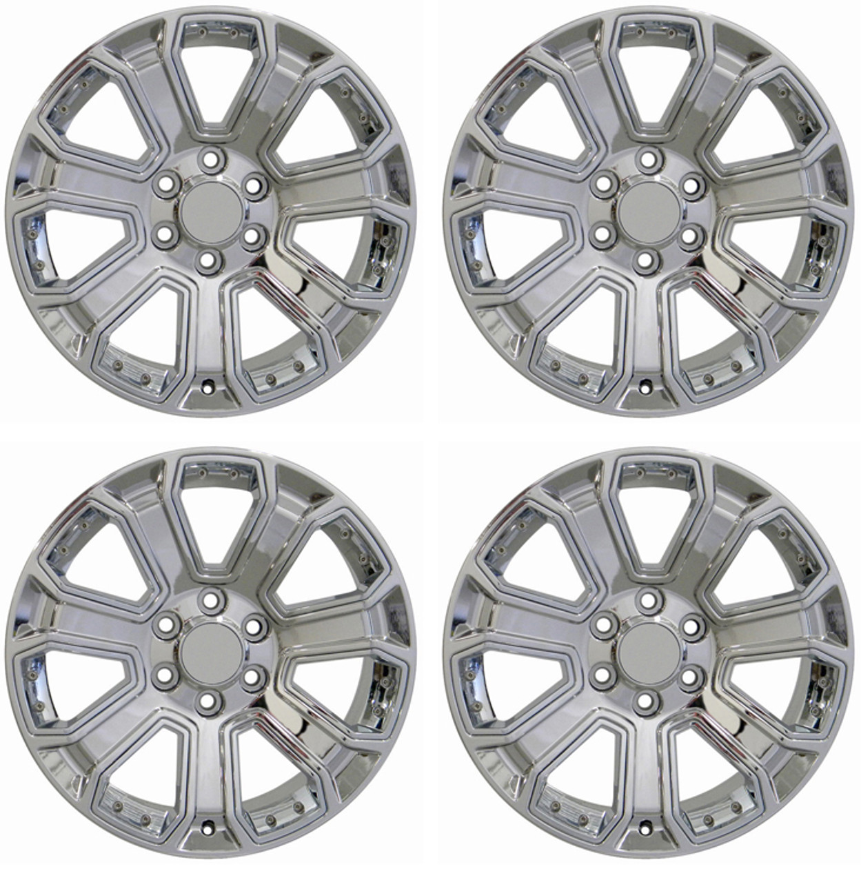 Gmc Chrome With Chrome Insert 20 Inch Wheels For Sierra Yukon Denali
