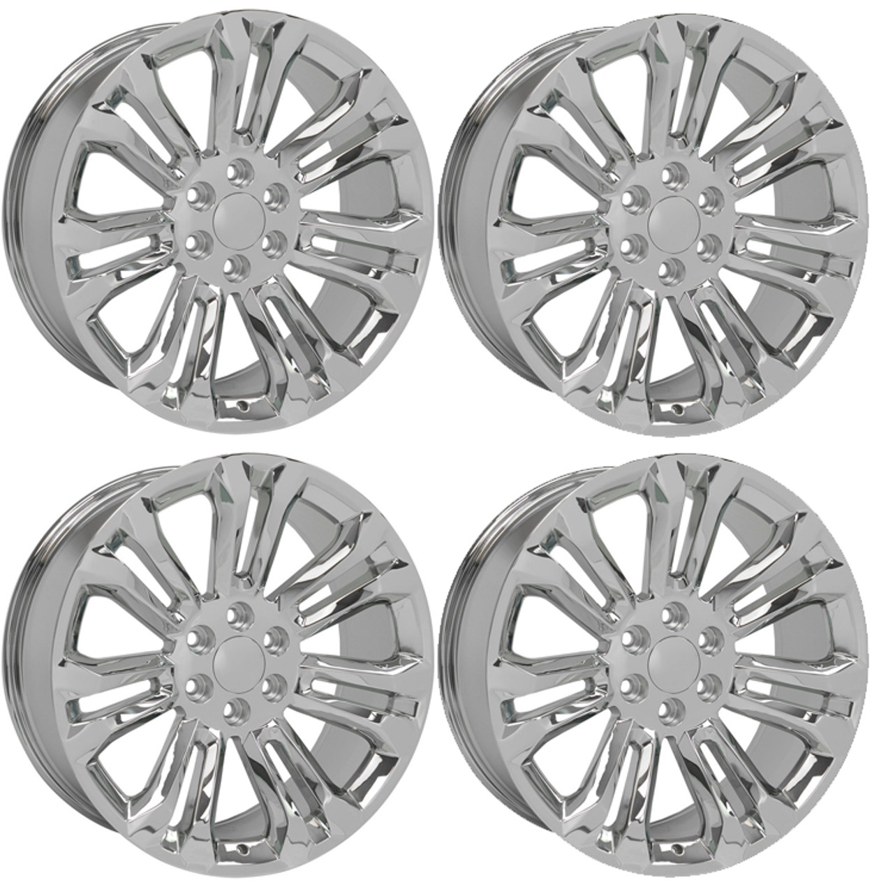 Gmc Style New Style Chrome Split Spoke 22 Inch Wheels Rims