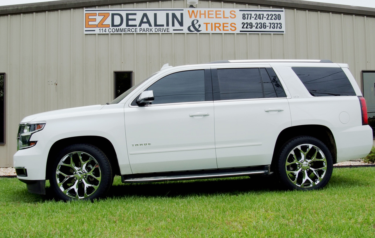 GMC style Chrome Snowflake 22" Wheels With Bridgestone Tires