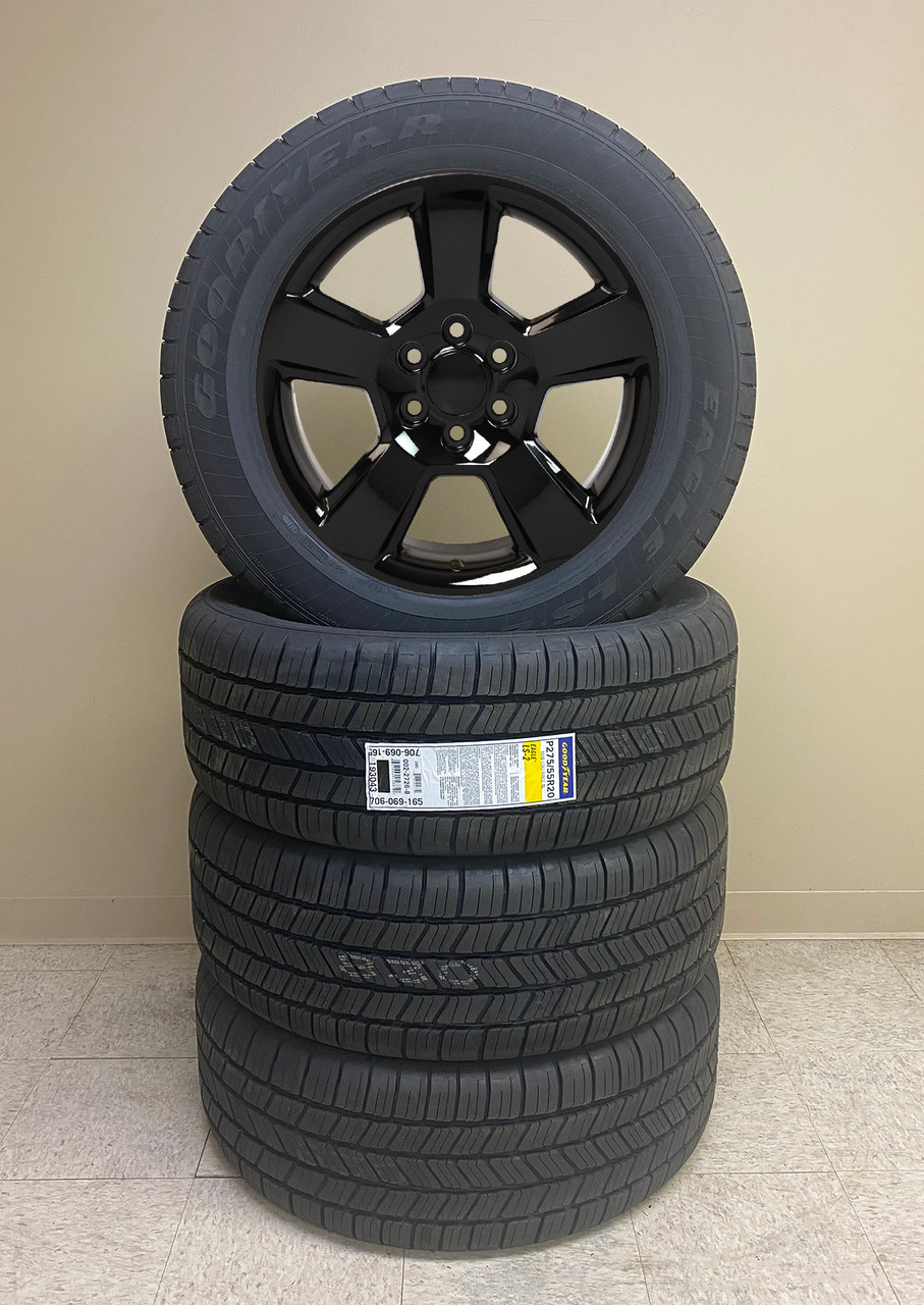 Chevy Gloss Black New Style Ltz 20 Wheels With Goodyear Tires
