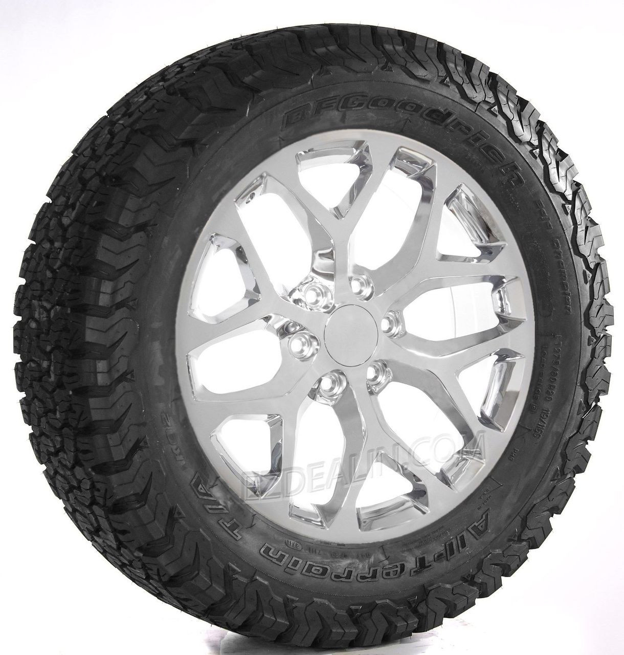Gmc Style Snowflake Chrome 20 Wheels With Bfg Ko2 At Tires
