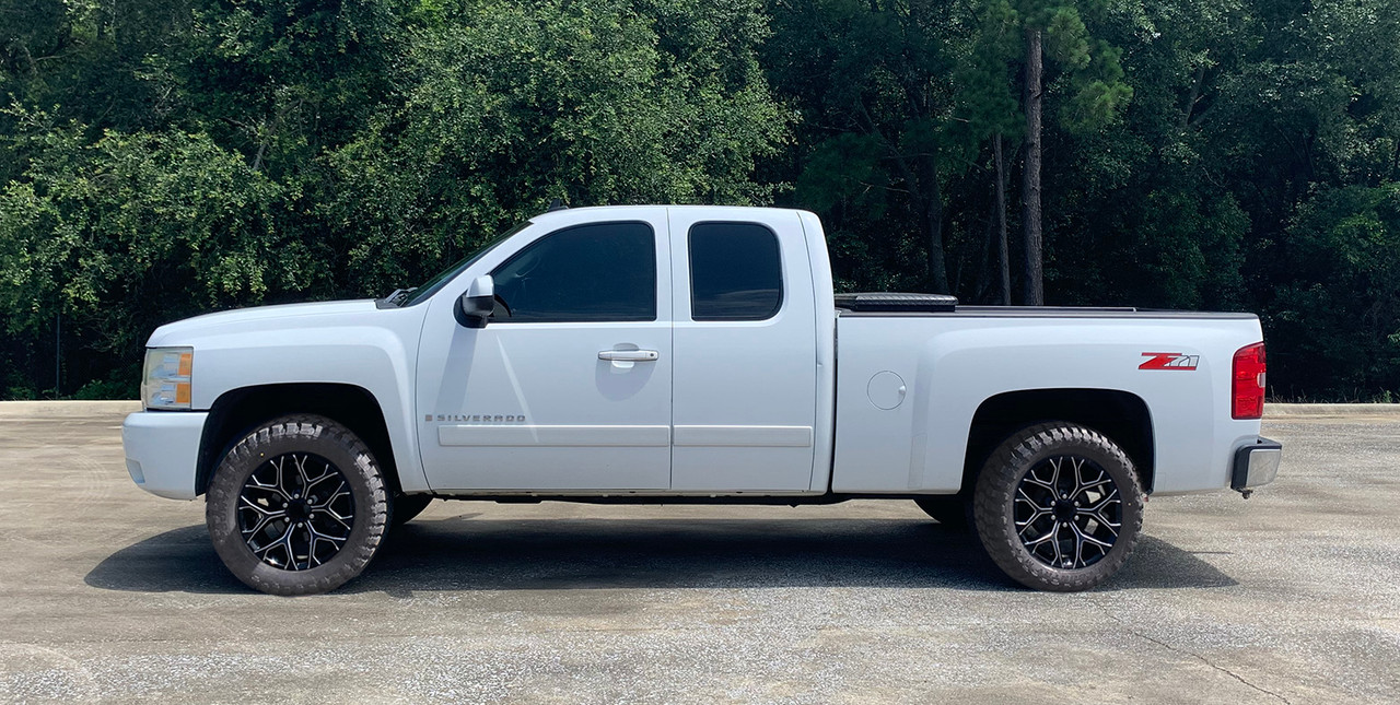 Chevy Gloss Black Milled Edge Snowflake 20 Inch Wheels