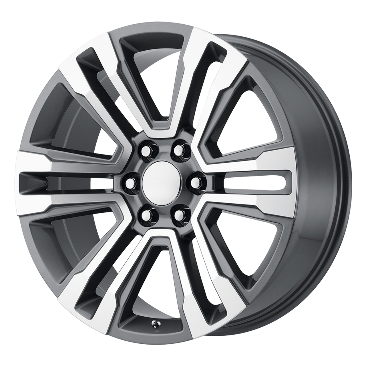 Gmc Gunmetal And Machine 20 Inch Denali Style Split Spoke Wheels