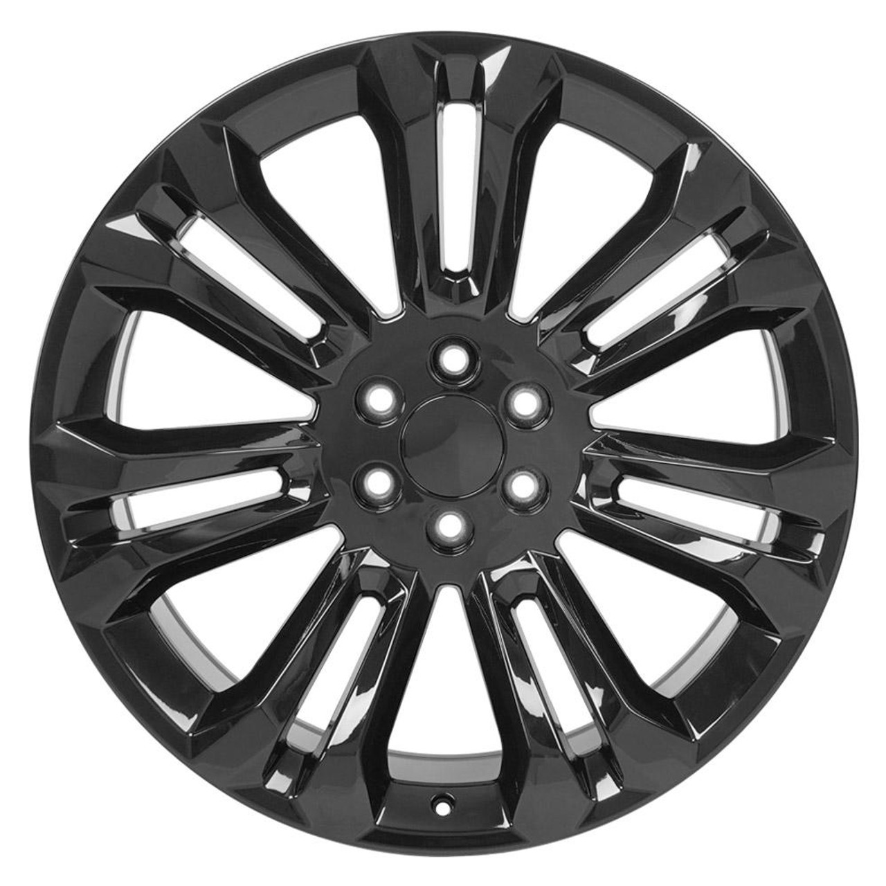 Gm Replica Gloss Black 24 Inch Seven Split Spoke Wheels