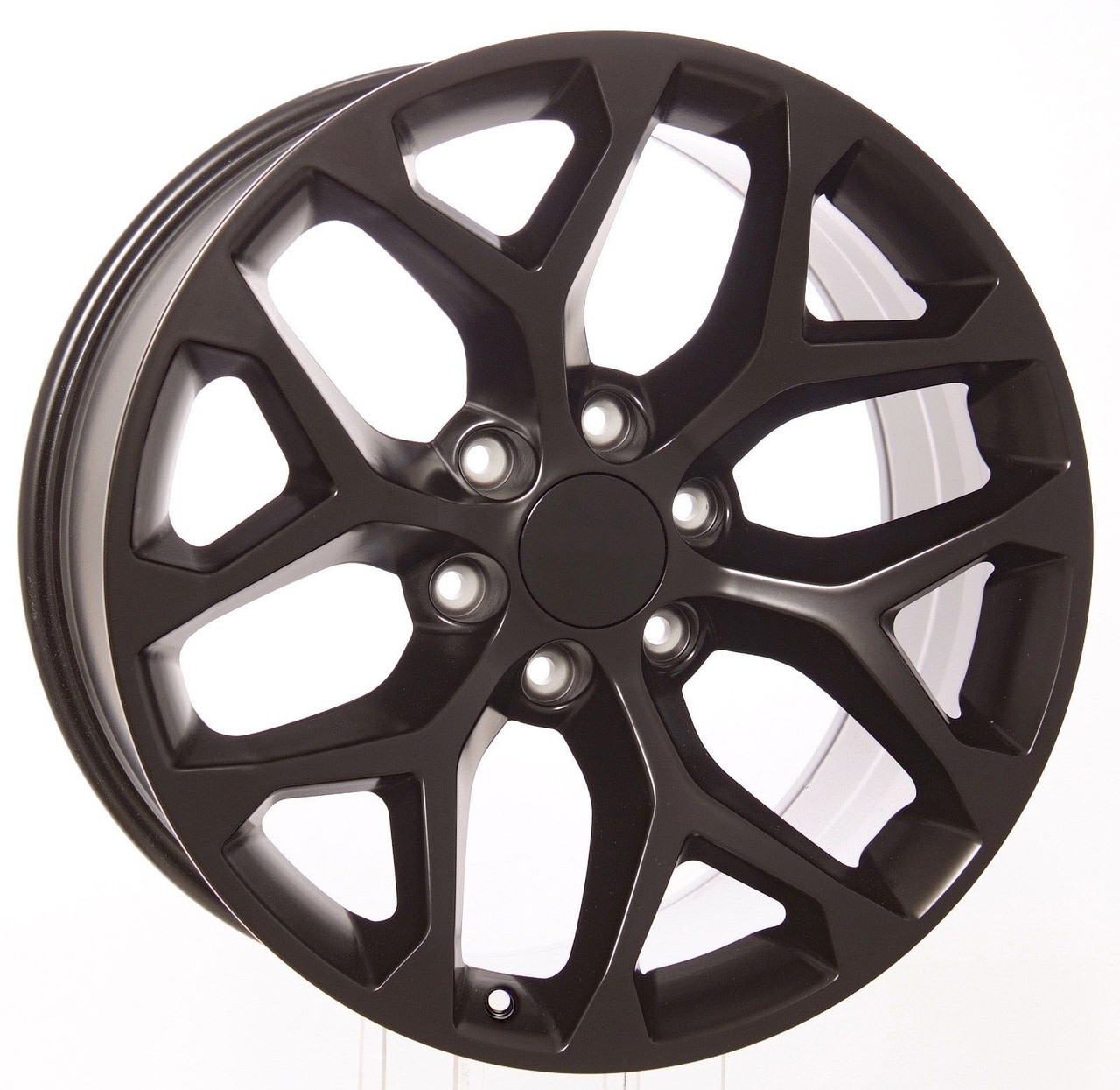 Chevy Satin Black Snowflake 20 Inch Wheels