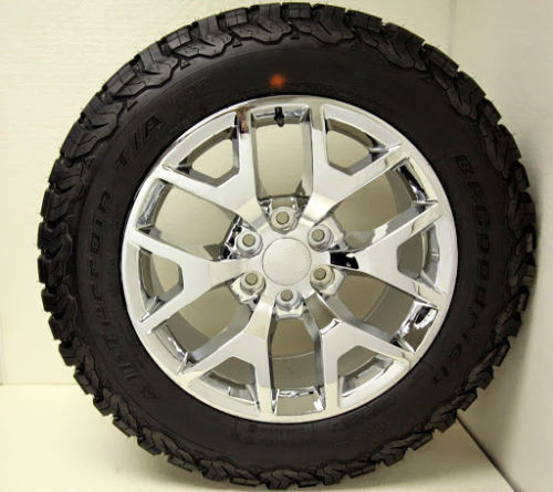 Chevy Split Spoke Chrome 20 Wheels With 2755520 Bfg Ko2 At Tires