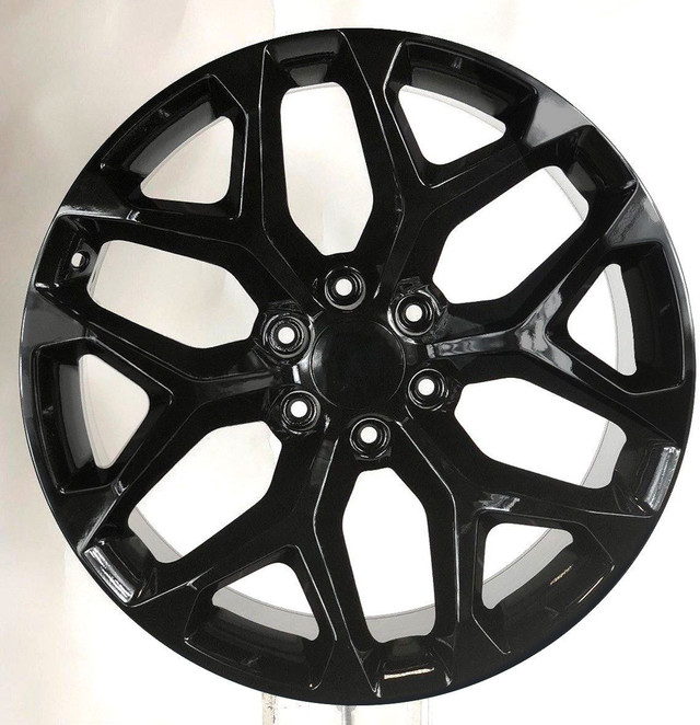Chevy Style Gloss Black Snowflake 22 inch Wheels