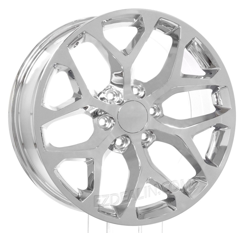 GMC 20 Inch Chrome Snowflake Wheels for Sierra, Yukon, Denali