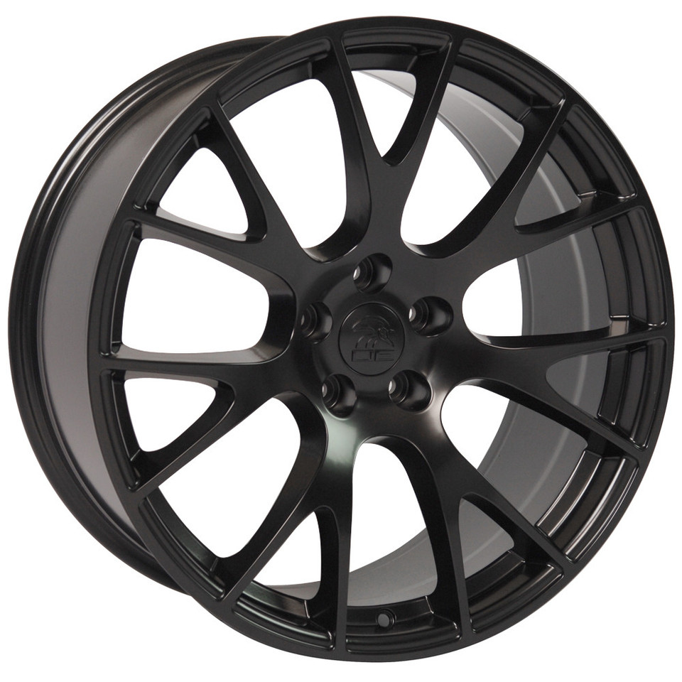 20 inch Satin Black Dodge Charger Challenger Hellcat Replica Wheel