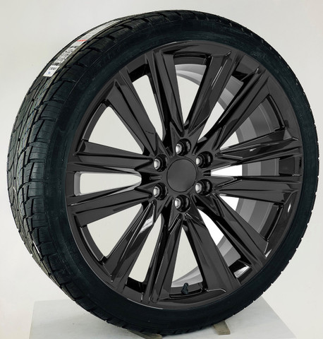 24" Gloss Black Platinum Wheels With 295/35/24 Tires