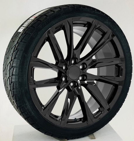 24" Gloss Black SSX Style Wheels With 295/35/24 Tires