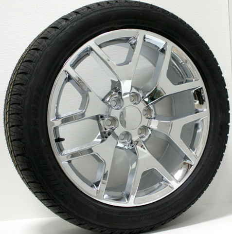 GMC Honeycomb Chrome 22" Wheels With Bridgestone Dueler Alenza Tires